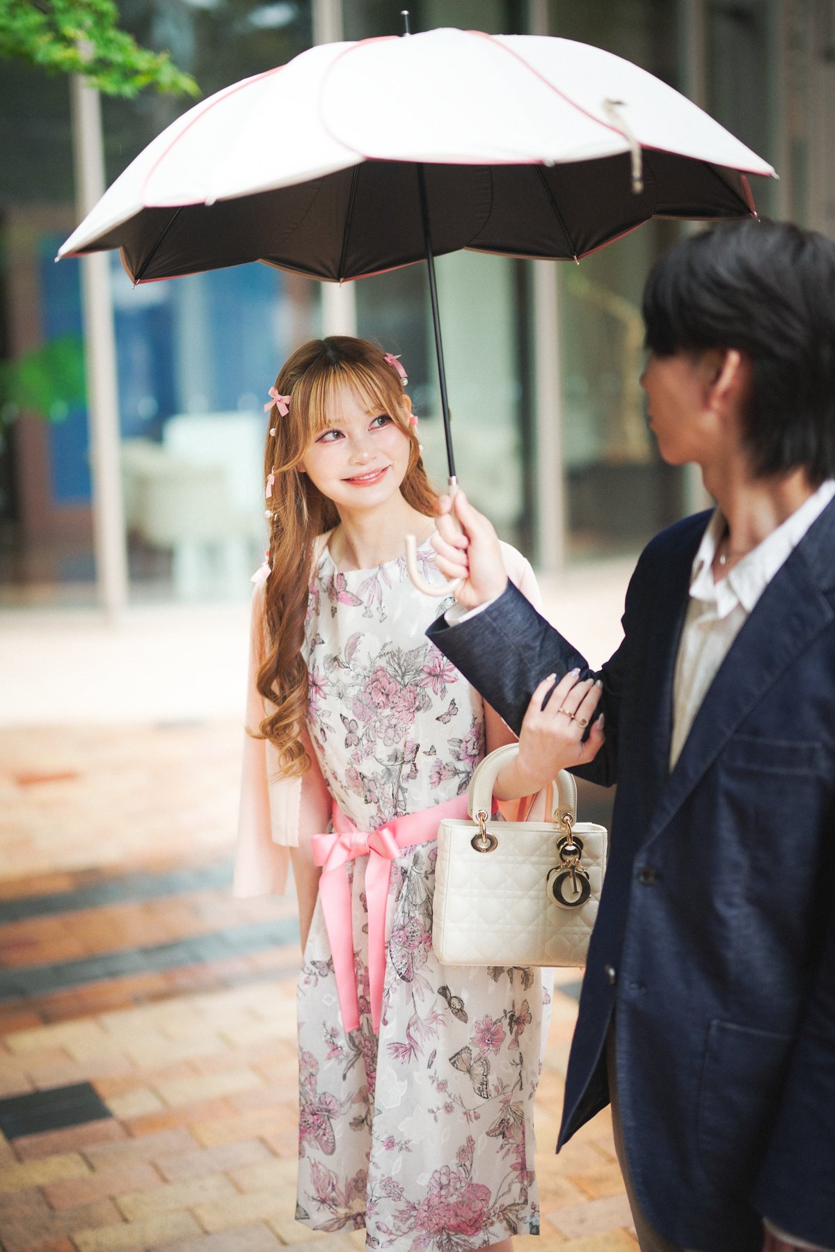 flower waist ribbon one piece | Marry me