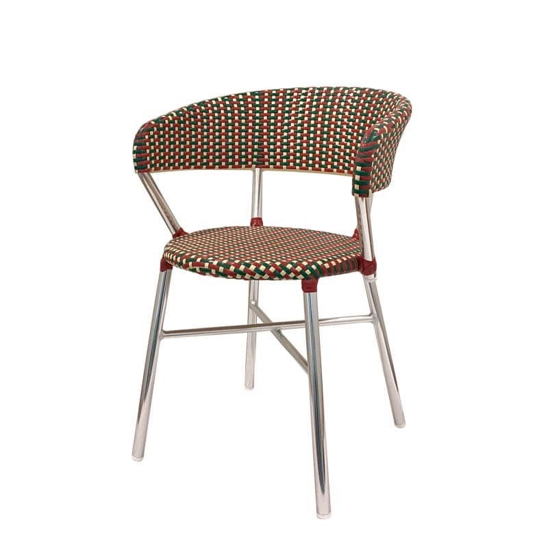 Aluminum roundish chair Red/Green | LAB & B...