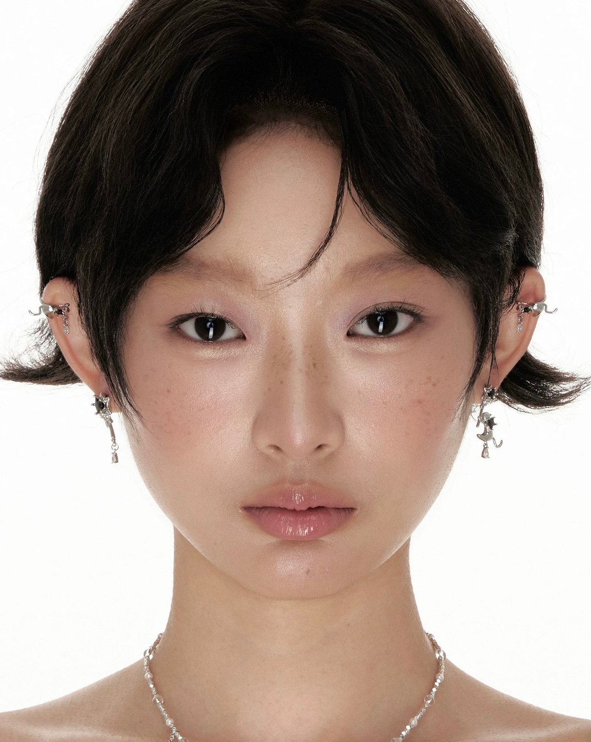 Cat black star ear cuff | NOVER