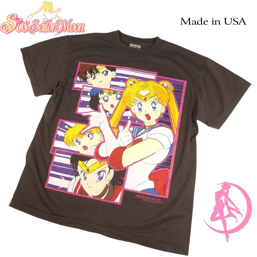 美少女戦士セーラームーン Tシャツ USA製 アニメ チャコール L 美少女戦士セーラームーン Tシャツ USA製 アニメ チャコール L