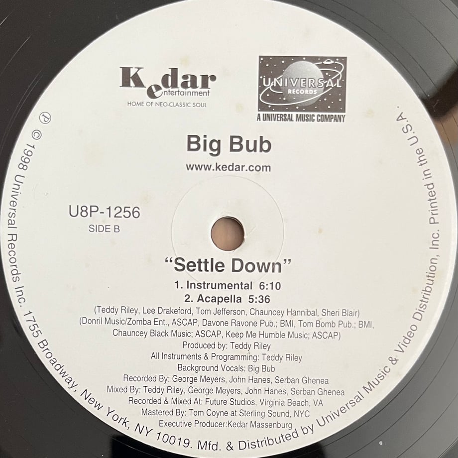 BIG BUB - Settle Down | OTHENTIQUESTORE