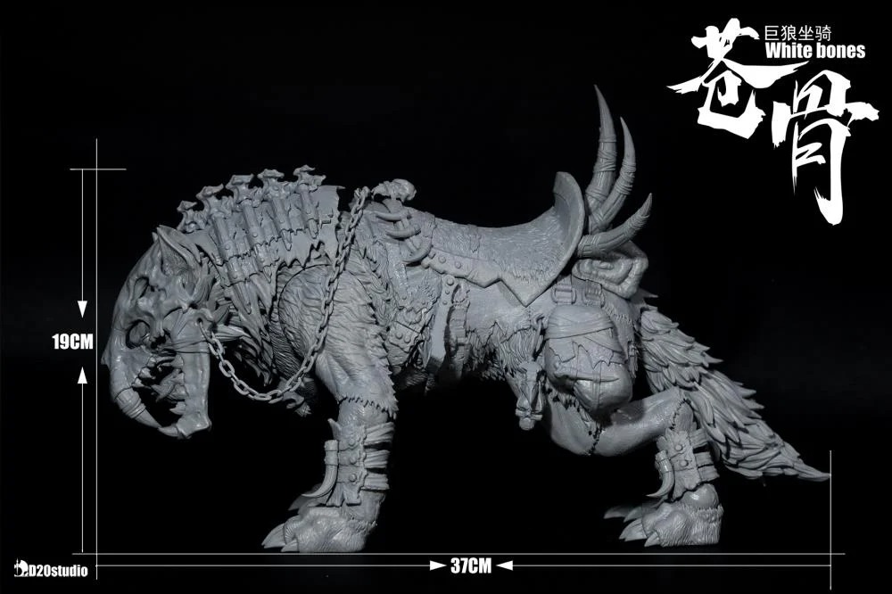 D20 Studio Giant White Bone Wolf (Grey Ver.) 1/...