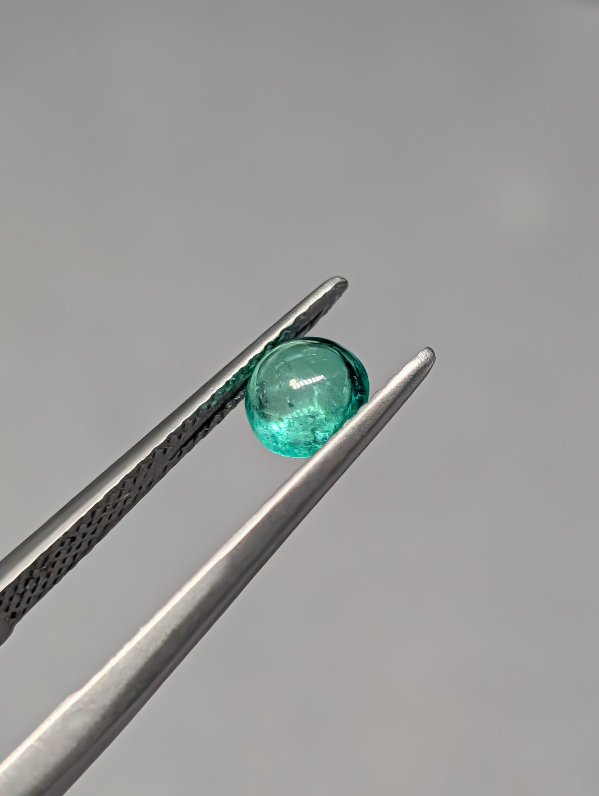 エメラルド 0.72ct 5.17mm ラウンド ダブルカボション（両面カボション） ルース ...