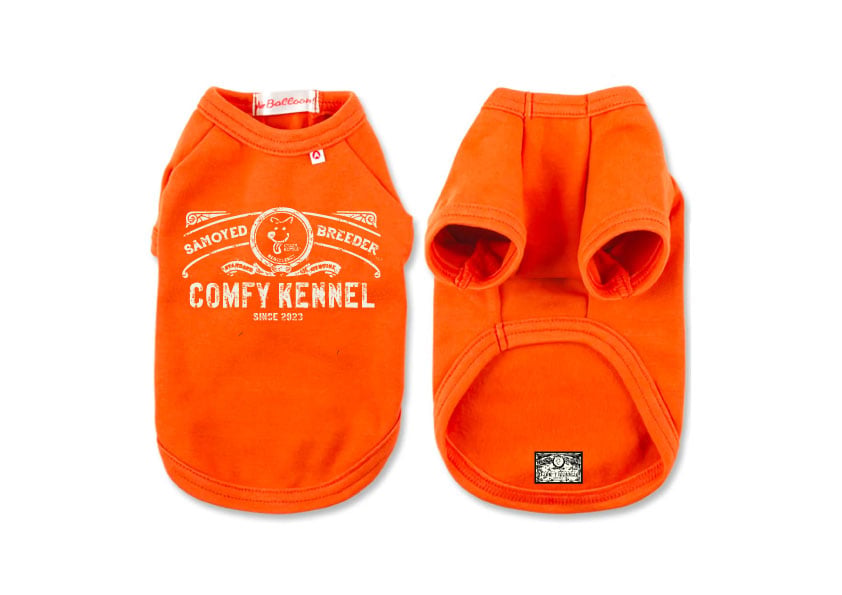 COMFY KENNEL / COMFY SIGN DOG T-SHIRTS / ORANGE...