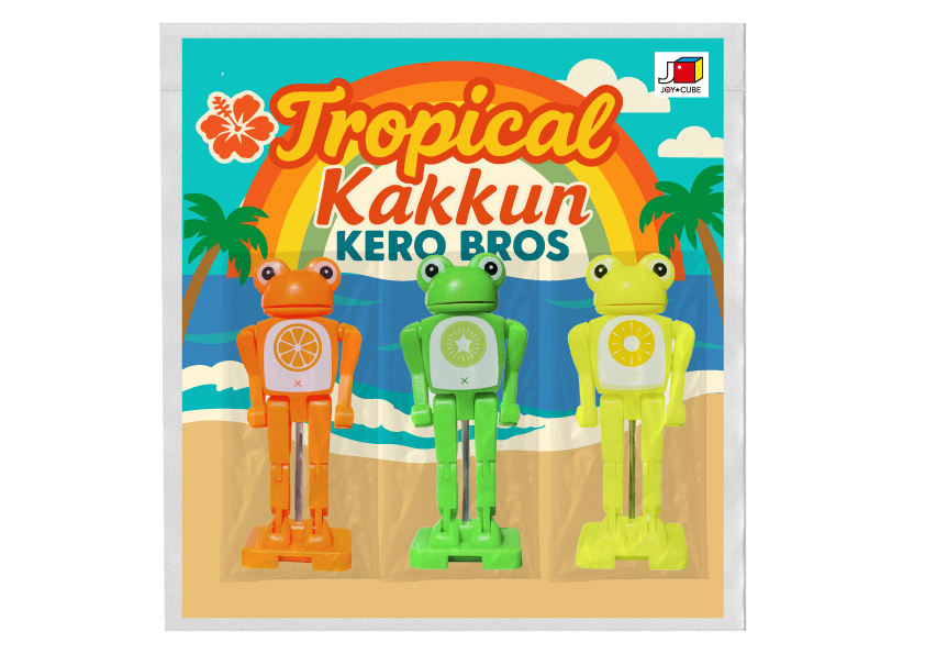 トロピカル ひざカックン カエル 3兄弟 (3体セット） | JOY☆CUBE × LAB