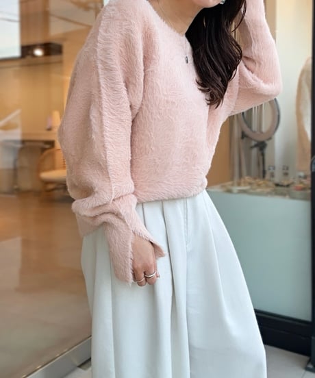 スリットスリーブシャギーニット | Deargo sayama