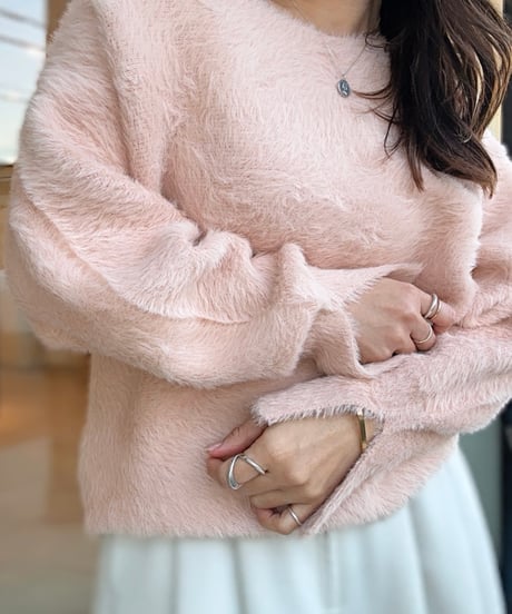 スリットスリーブシャギーニット | Deargo sayama