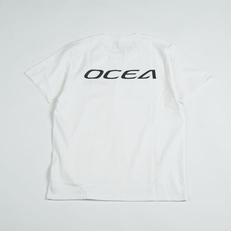 OCEA Cotton T-shirt Short Sleeve White with Bla...