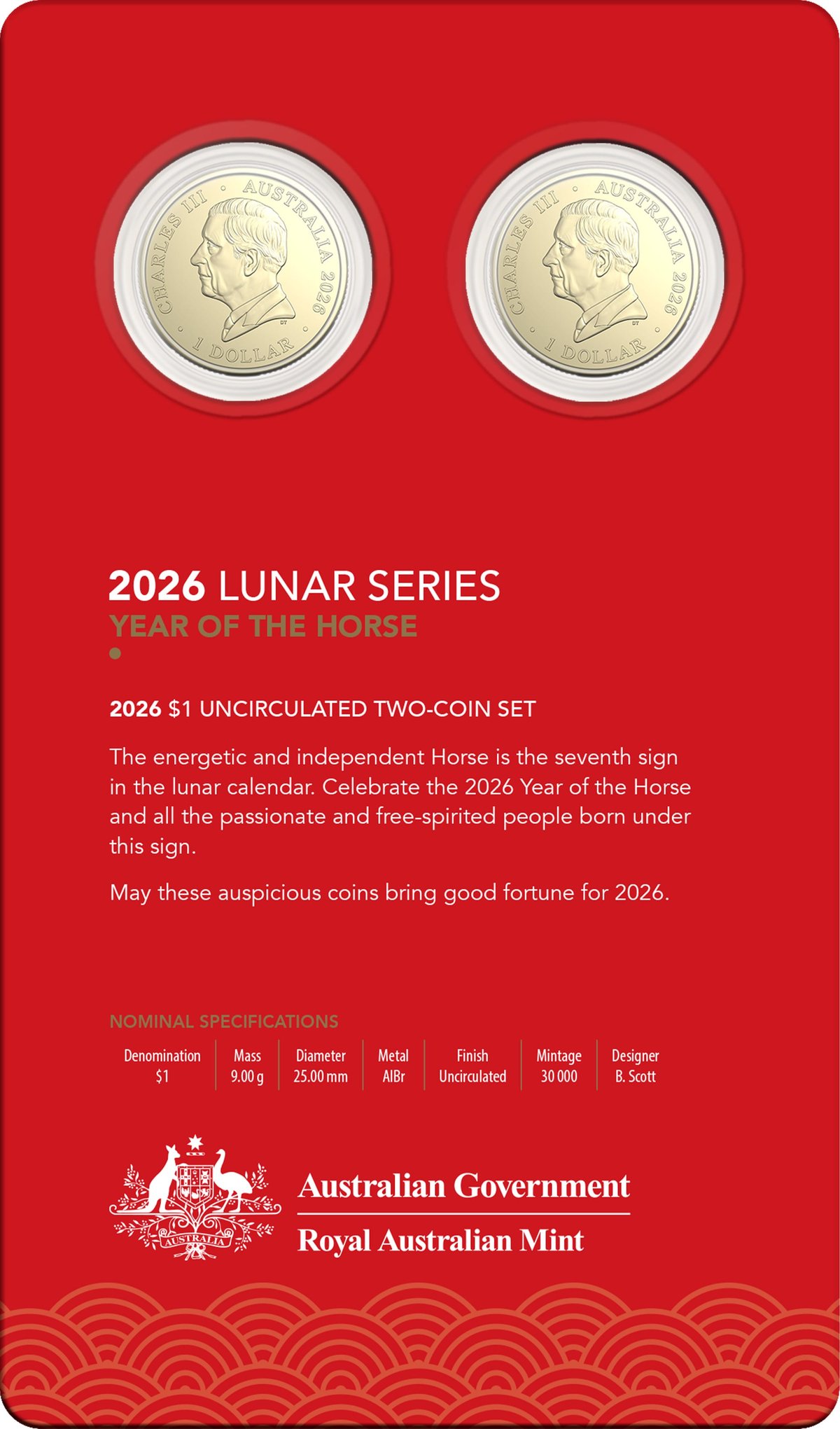 2026 Year of the Horse Uncirculated Coin Set