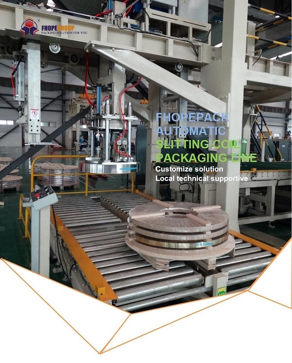 Automatic steel Coil packing machine/Coil packaging line -Fhope