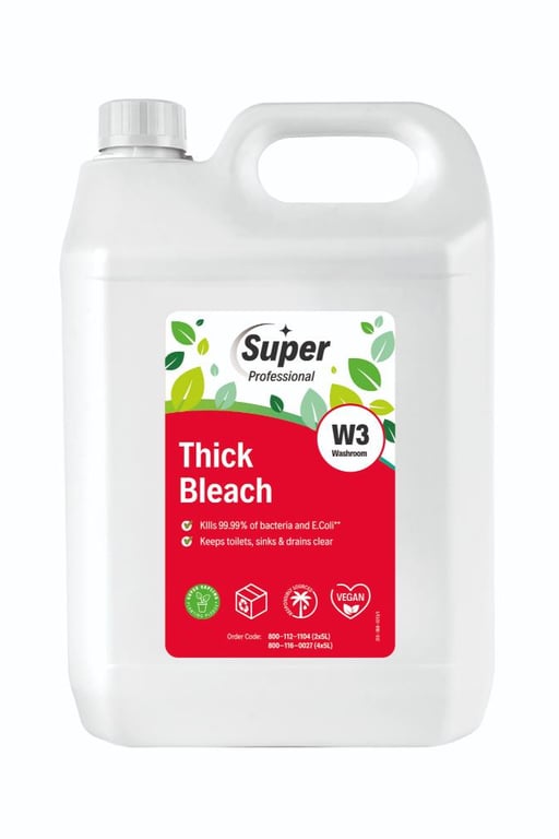 Super professional Thick Bleach W3 5L - Hugh Crane Cleaning Equipment Ltd.