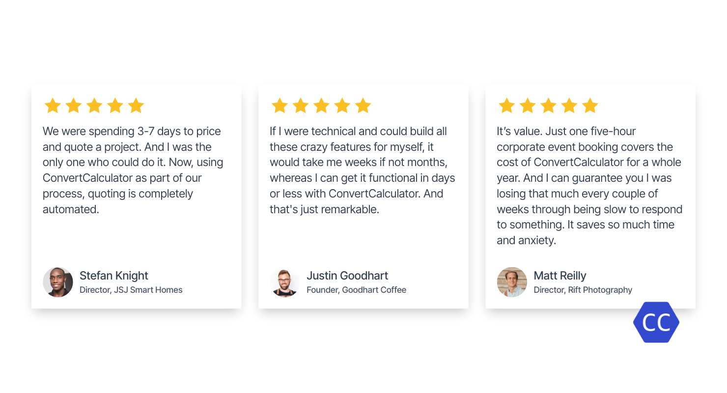Dynamic Wix Calculator Builder - ConvertCalculator