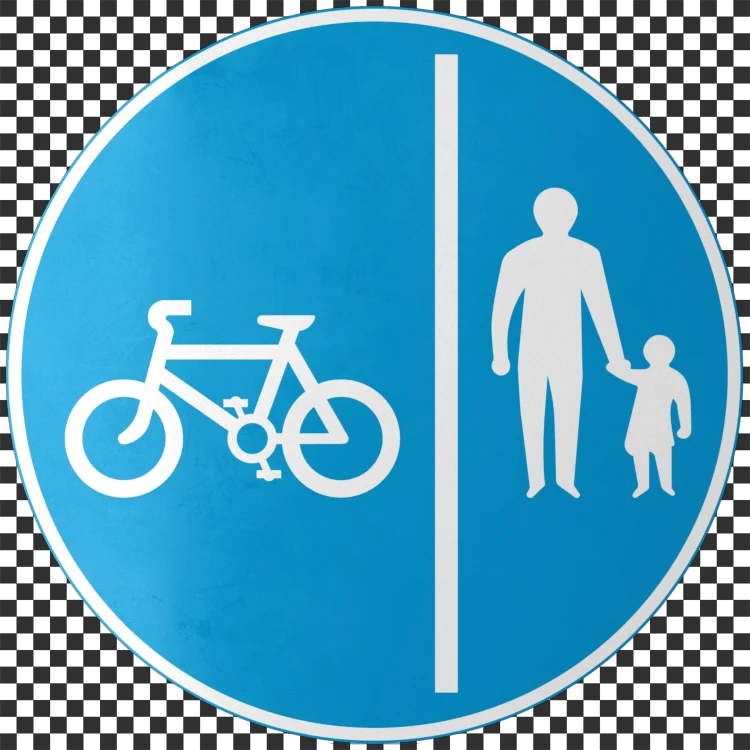 Bike & Pedestrian Path Decal - A23D