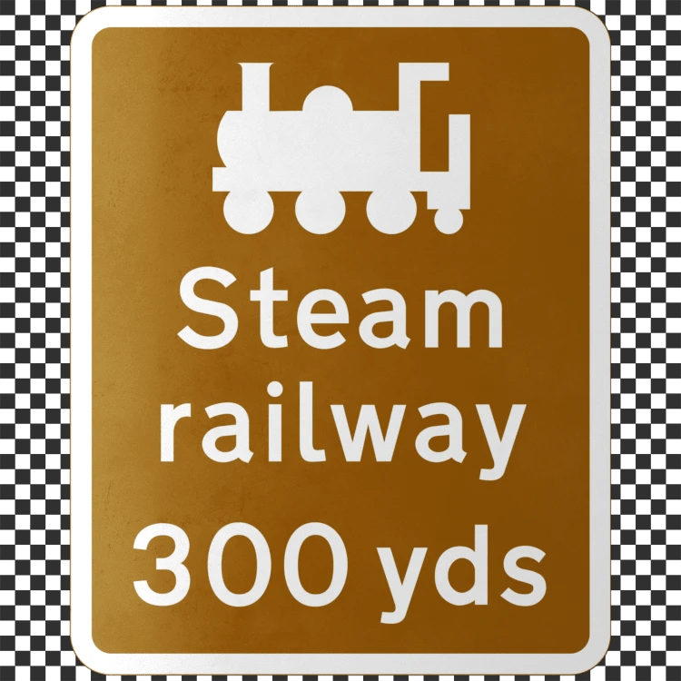 Steam Railway Sign Decal - A23D