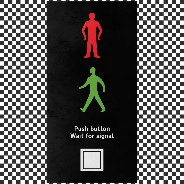 Pedestrian Signal Decal - A23D