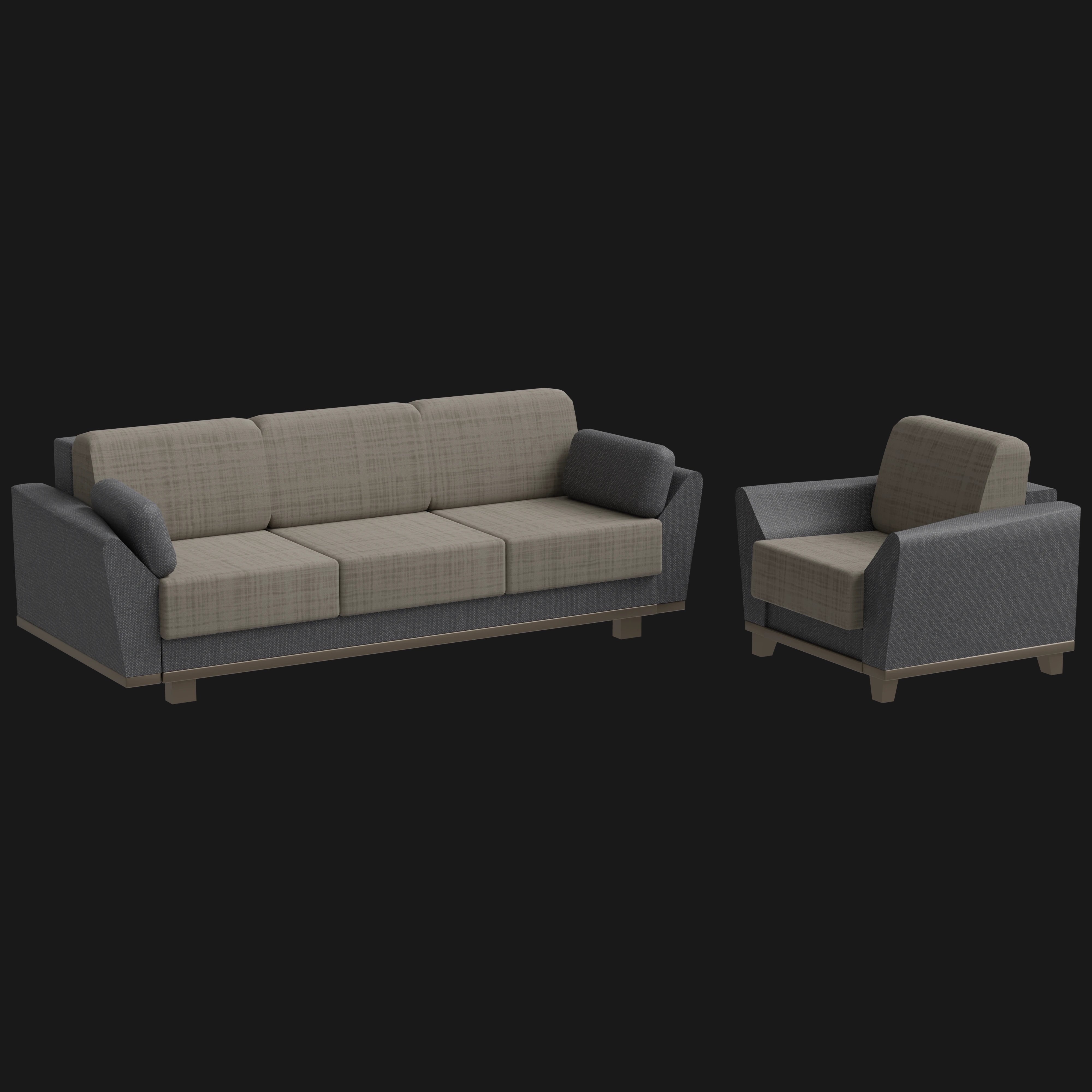 Sofa Set 3D Model - A23D
