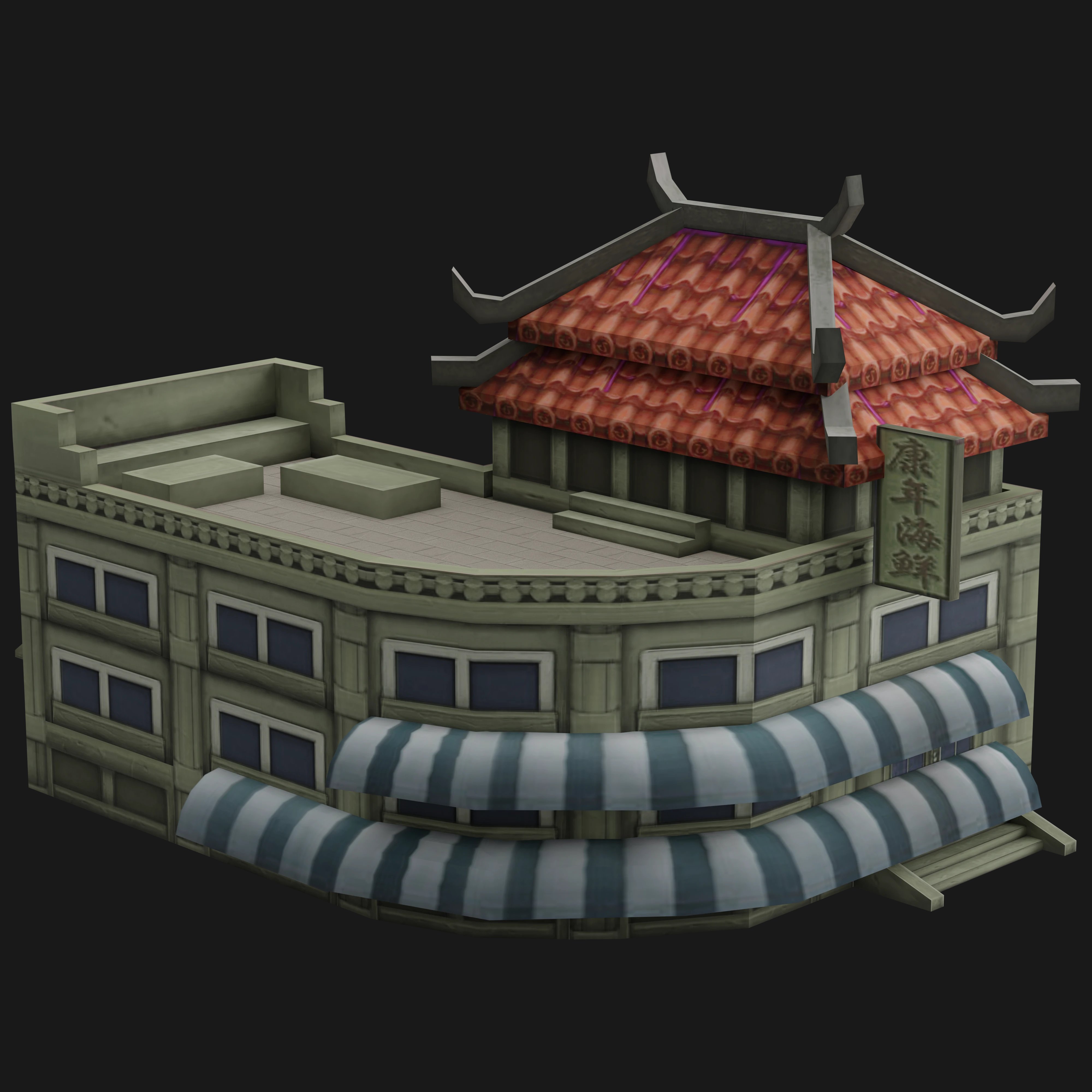 Vintage Building 3D Model - A23D