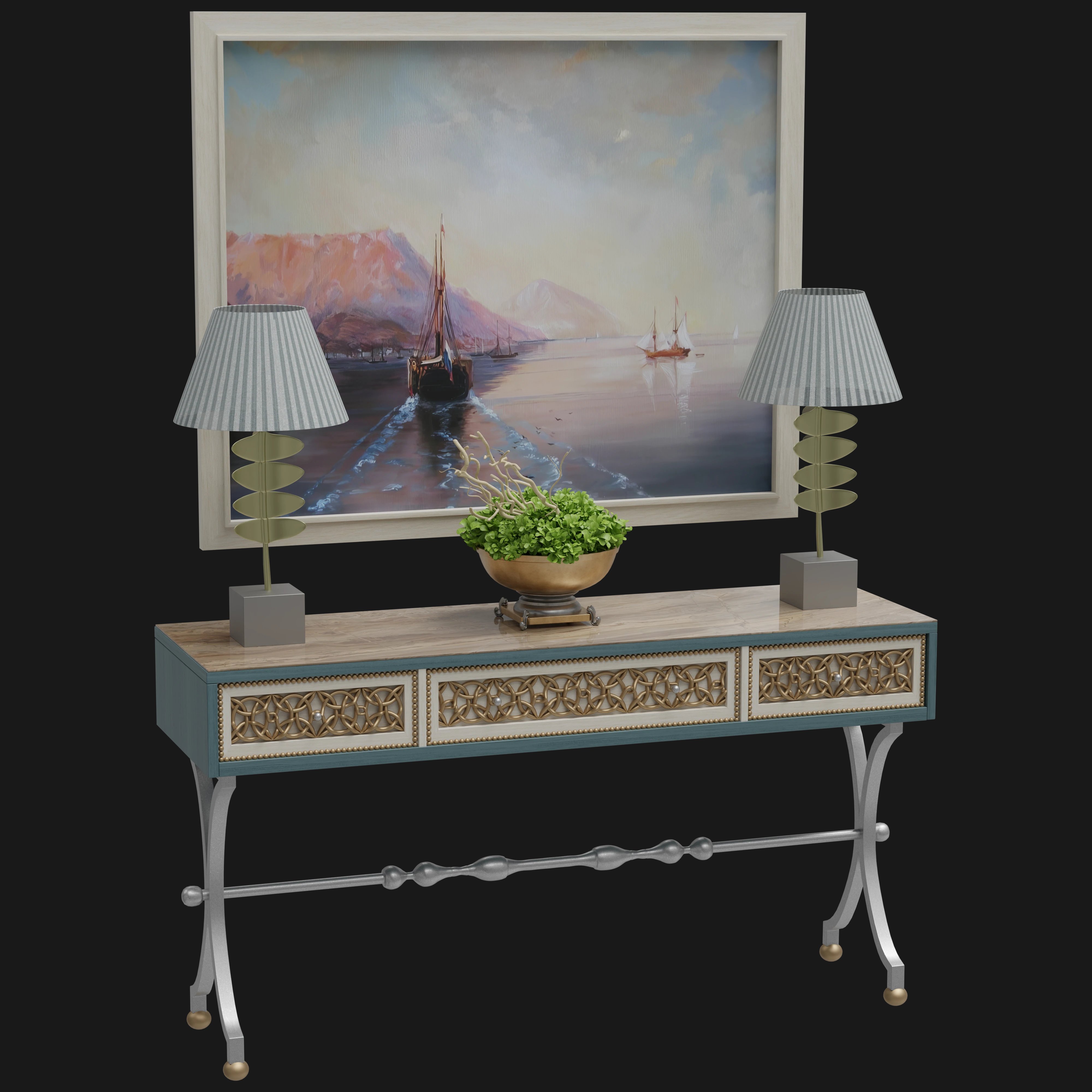 Console Table 3D Model - A23D