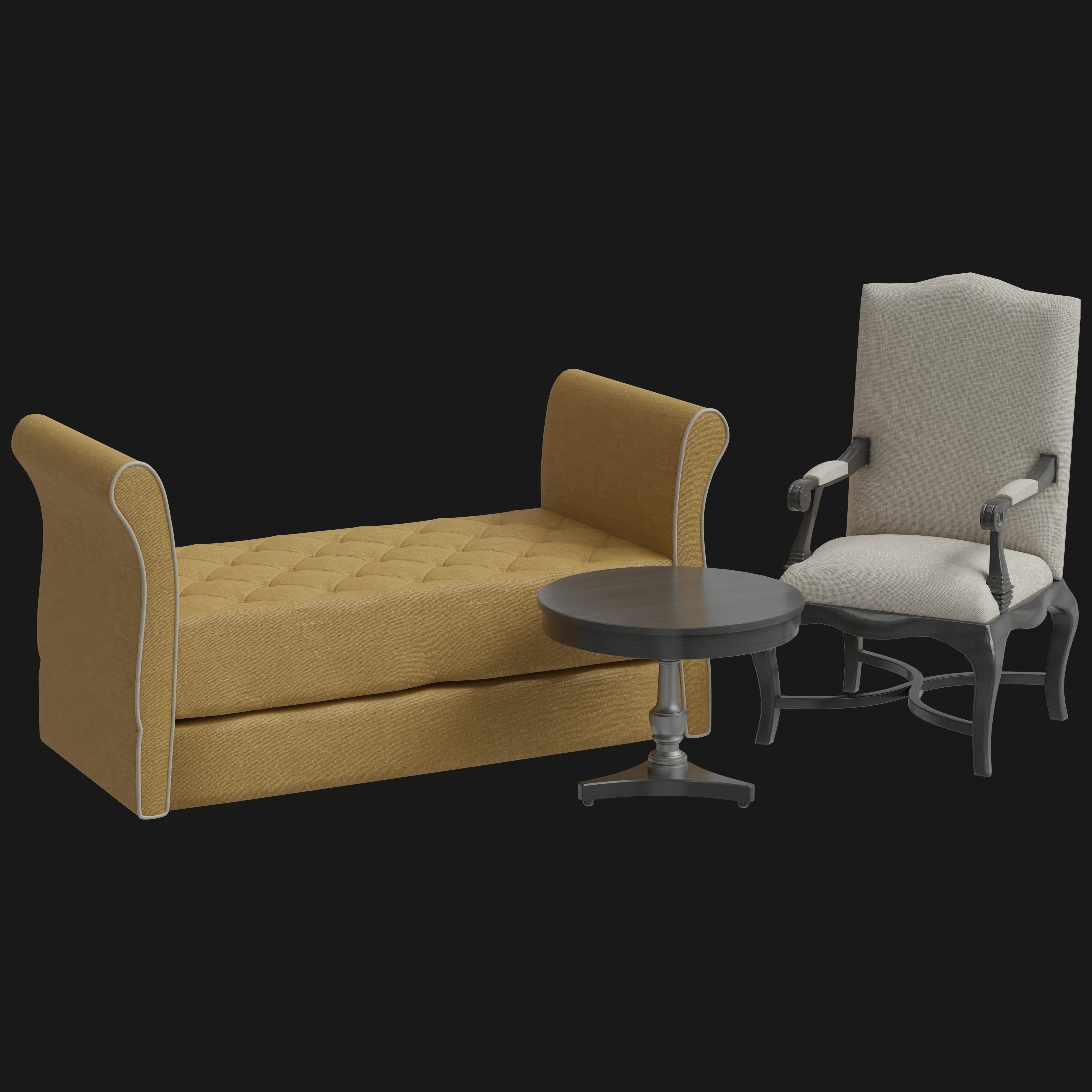 Sofa Set 3D Model - A23D
