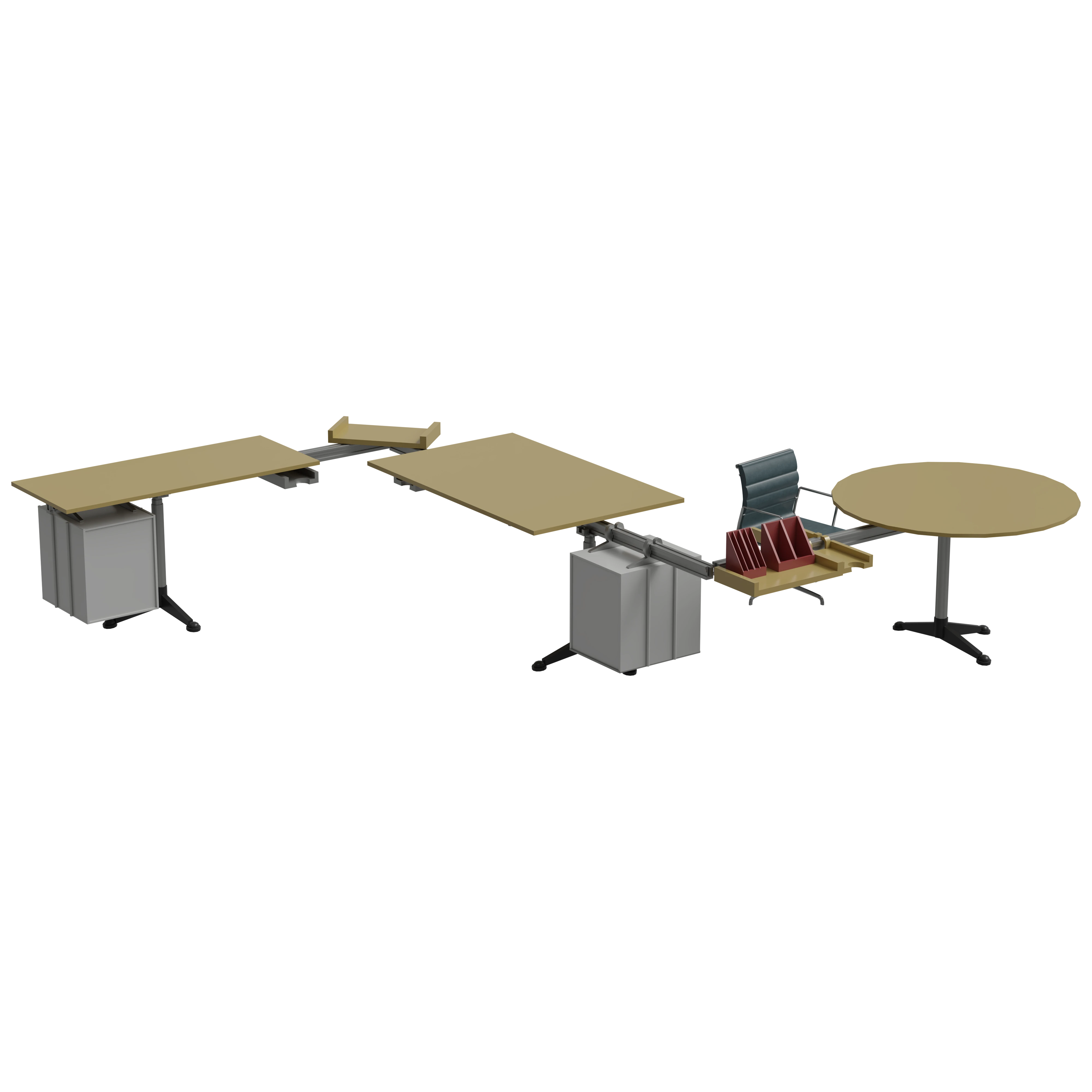 Office Table 3D Model - A23D