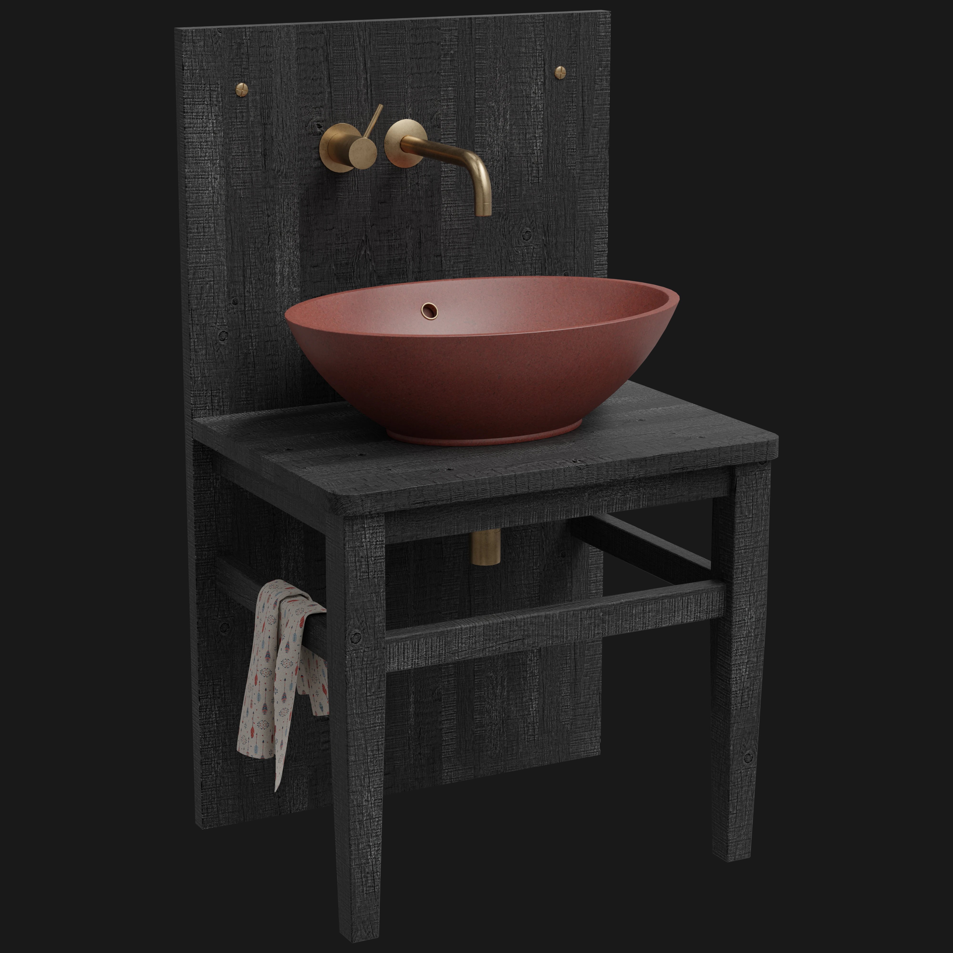 Washbasin Cabinet 3D Model - A23D