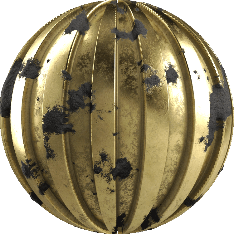 Muddy Corrugated Metal Sheet PBR Texture - A23D