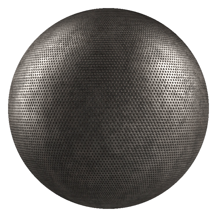 Perforated Metal Sheet PBR Texture - A23D
