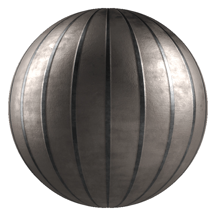 Corrugated Metal Surface PBR Texture - A23D