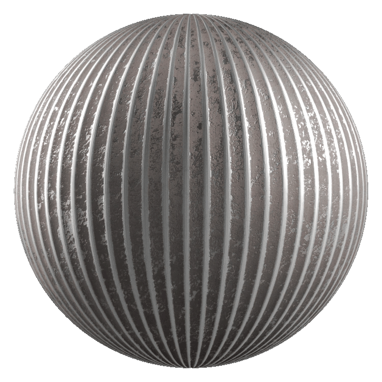 Corrugated Metal Surface PBR Texture - A23D