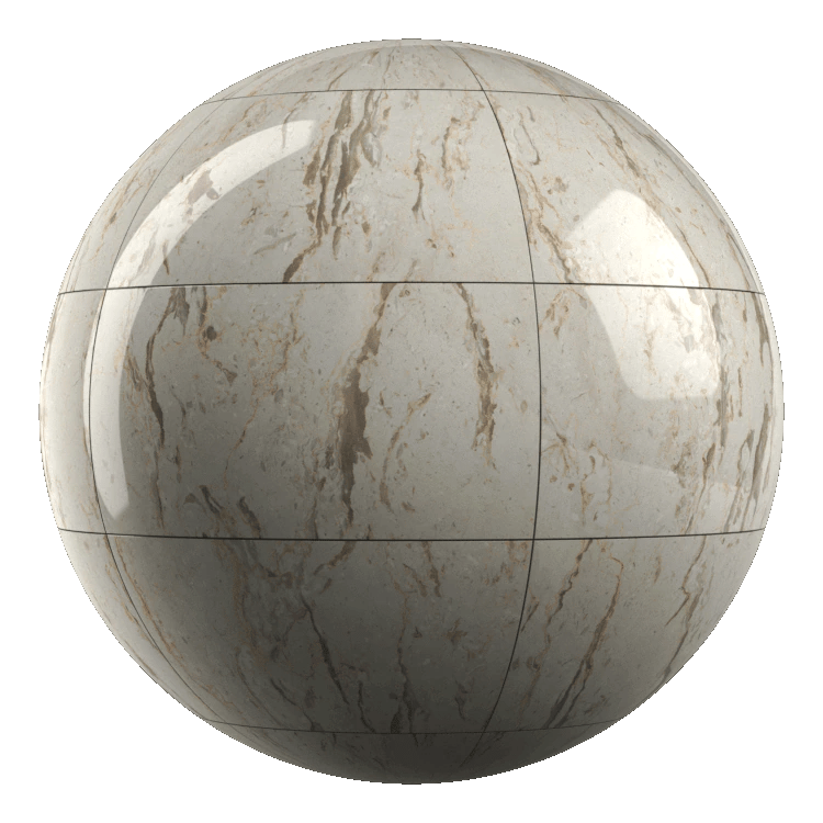 Glossy Rectangular Marble Tiles PBR Texture - A23D