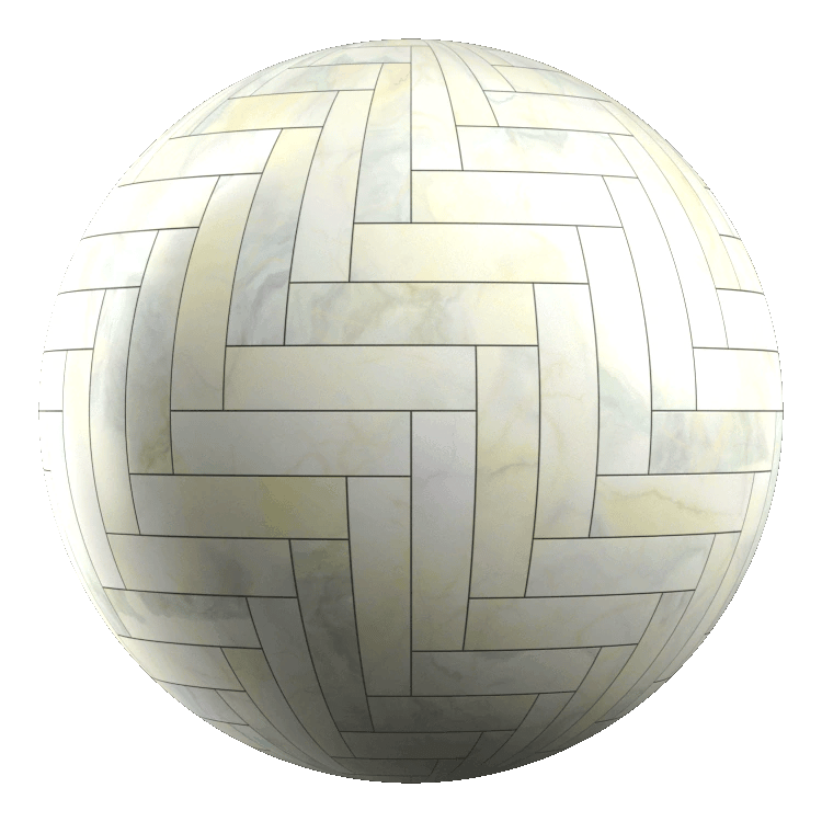 Herringbone Marble Tiles PBR Texture - A23D
