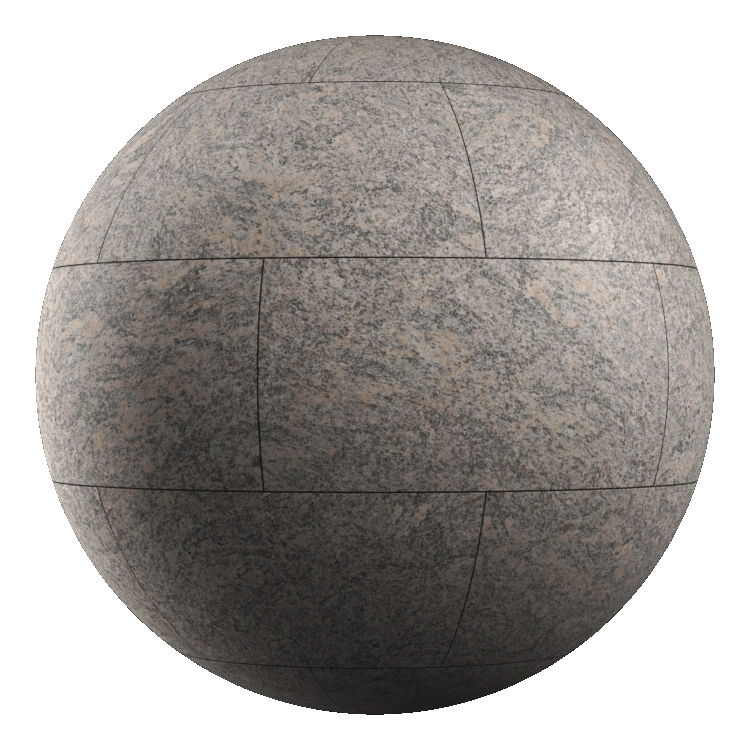 Matt Rectangular Granite Tiles PBR Texture - A23D
