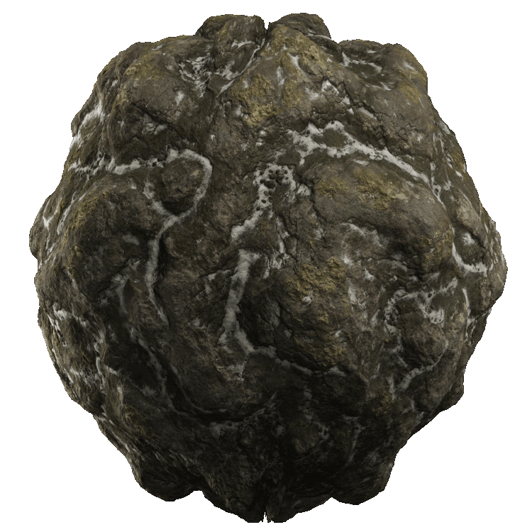 Snowy Rock PBR Texture - A23D