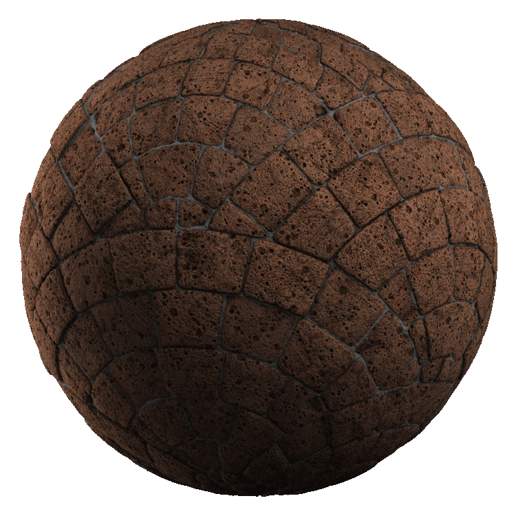 European Fan Stone Pavement PBR Texture - A23D