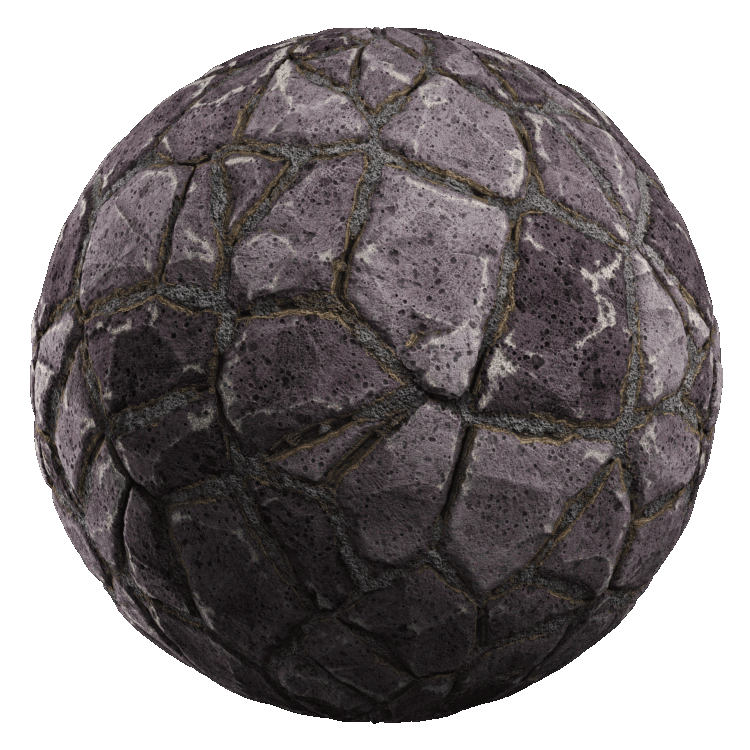 Eroded Rubble Stone Wall PBR Texture - A23D