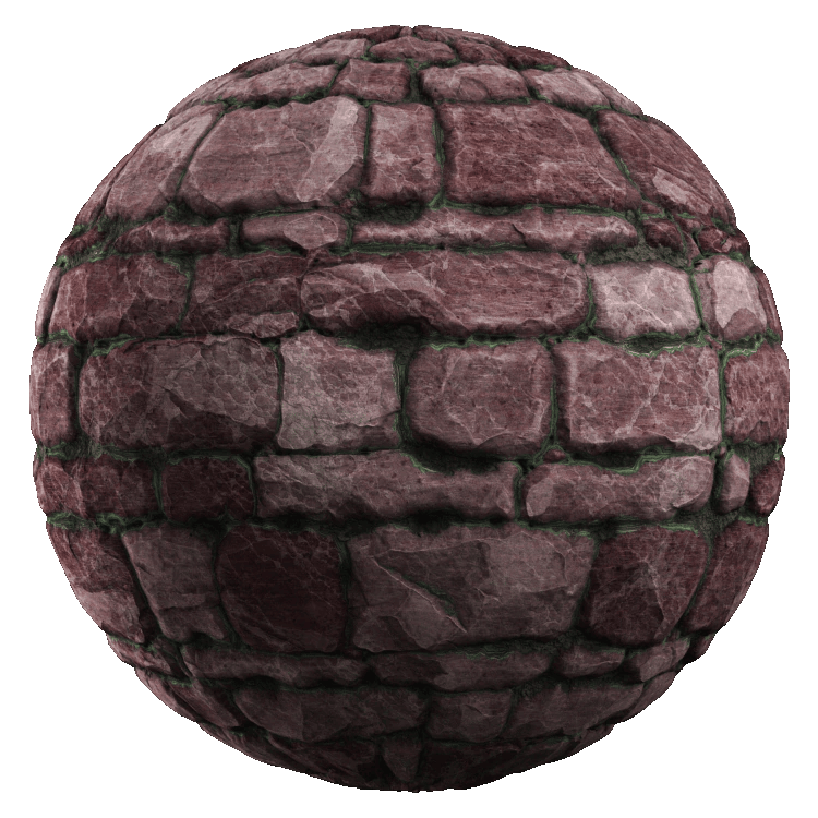 Regular Stone Wall PBR Texture - A23D