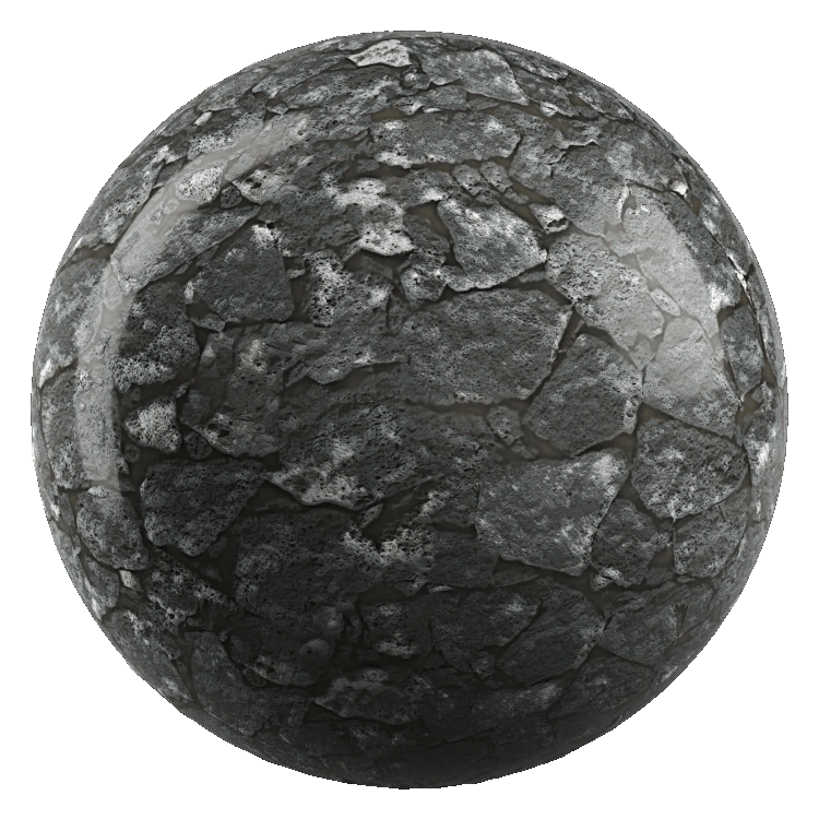 Rubble Stone Pavement PBR Texture - A23D