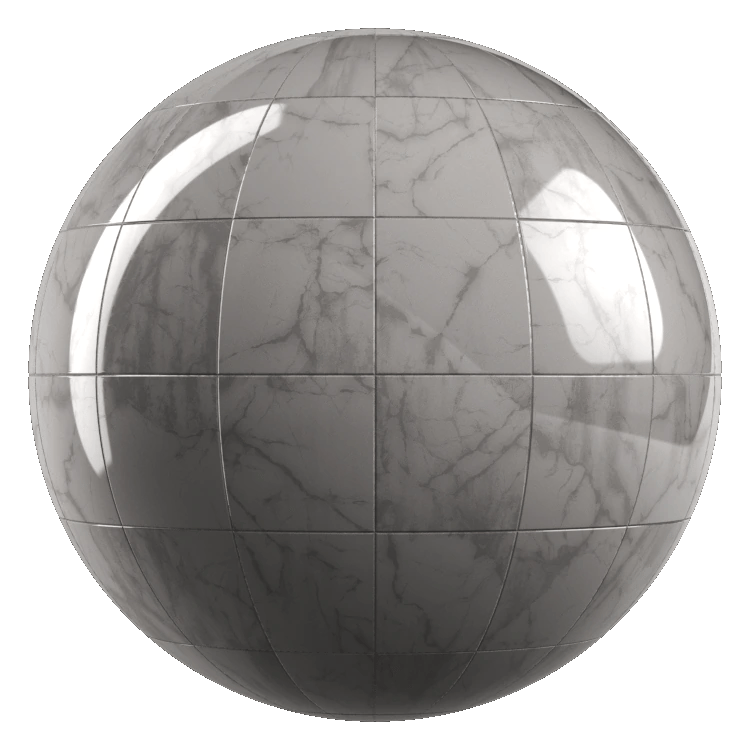 Square Marble Tiles PBR Texture - A23D