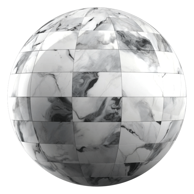 Marble Pattern Tile PBR Texture - A23D