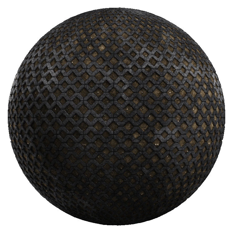 Concrete Cavity Tiles PBR Texture - A23D