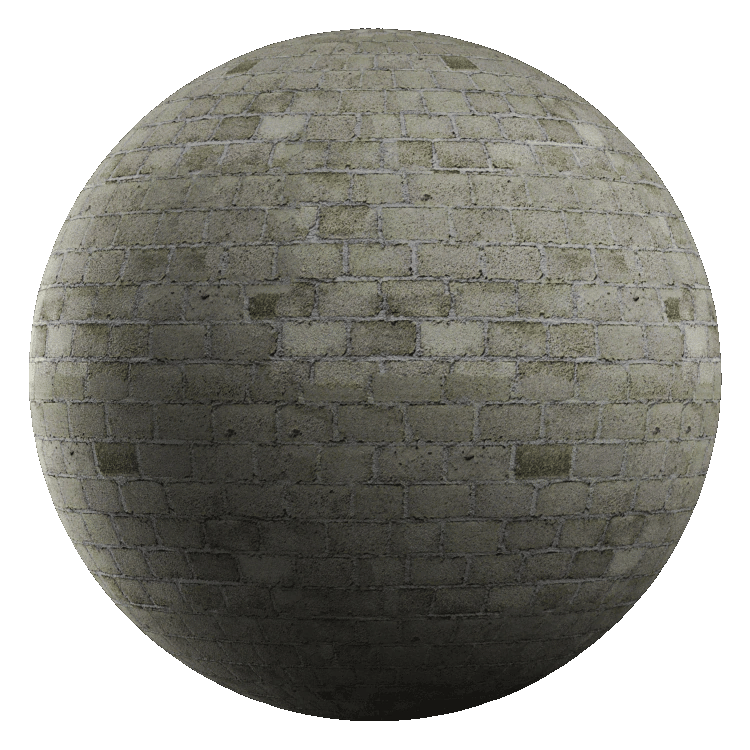 Concrete Block Wall PBR Texture - A23D
