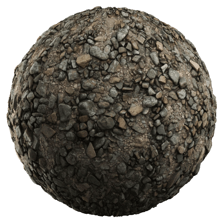 Coarse Gravel PBR Texture - A23D