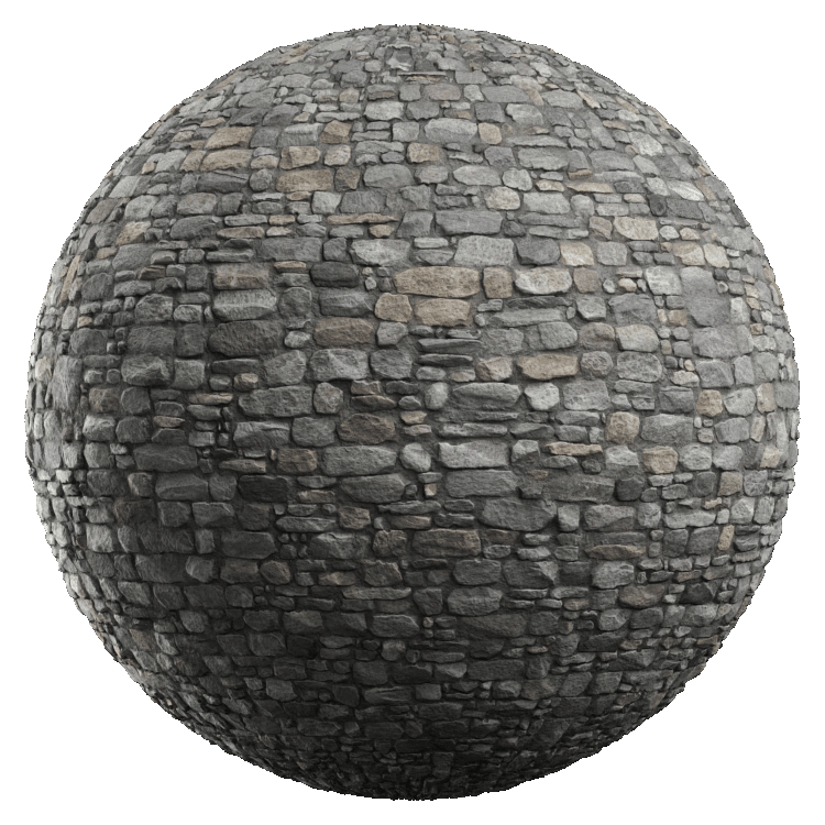 Irregular Stone Wall PBR Texture - A23D