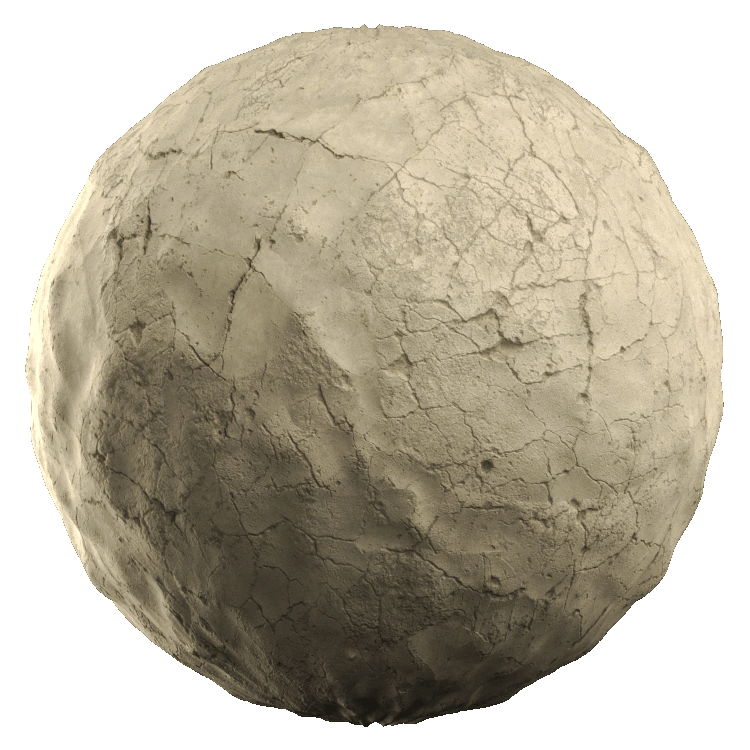 Cracked Compressed Clay PBR Texture - A23D