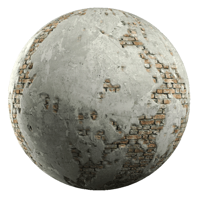 Damaged Plaster PBR Texture - A23D