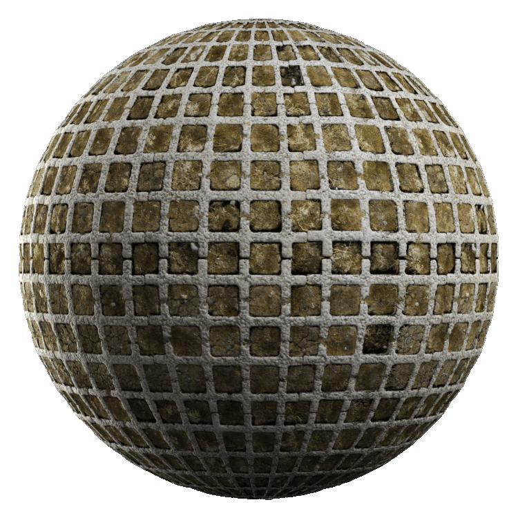 Concrete Cavity Tiles PBR Texture - A23D