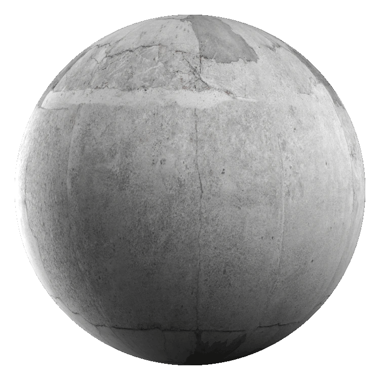 Patchy Concrete PBR Texture - A23D