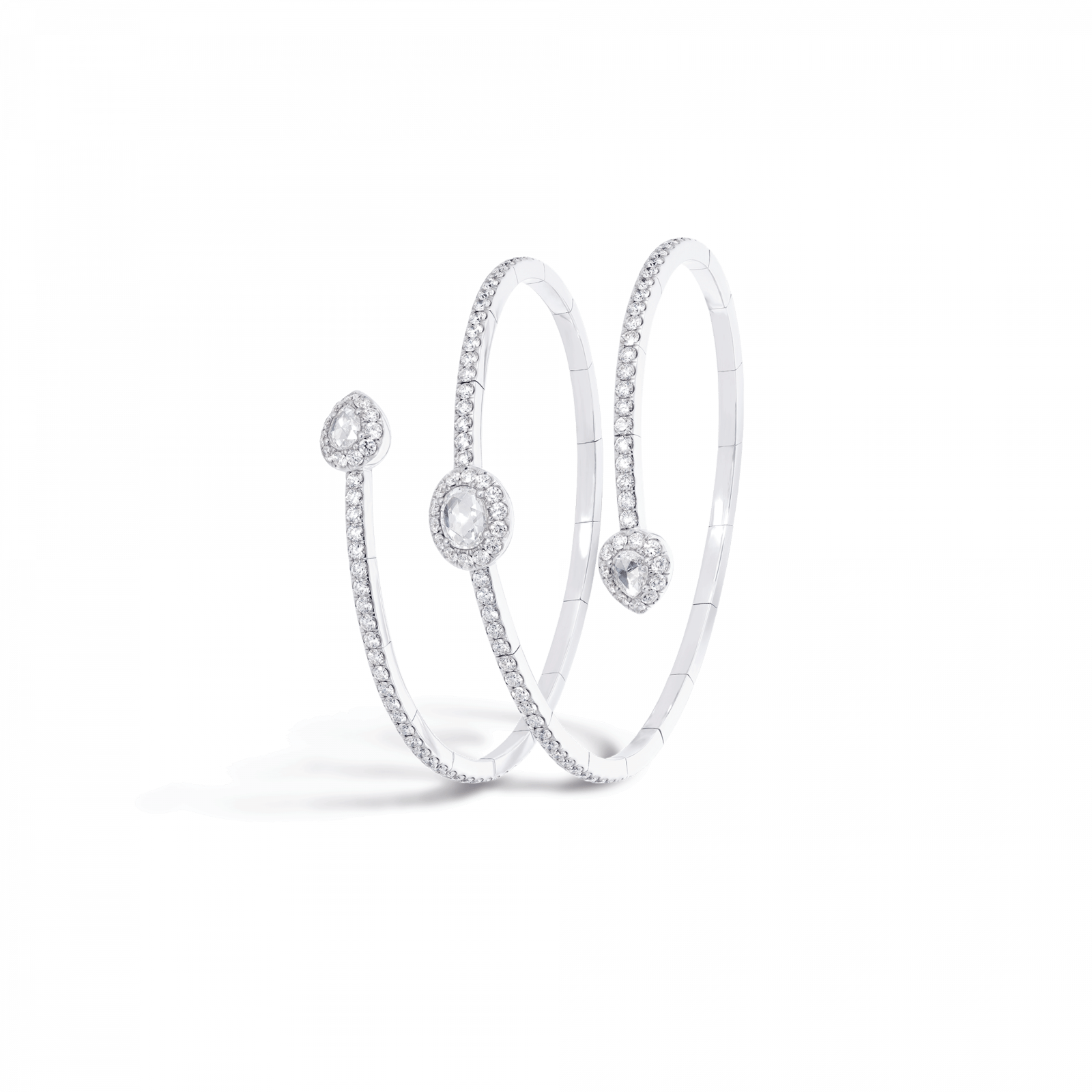 Rose Cut Triple Bangle - David Morris