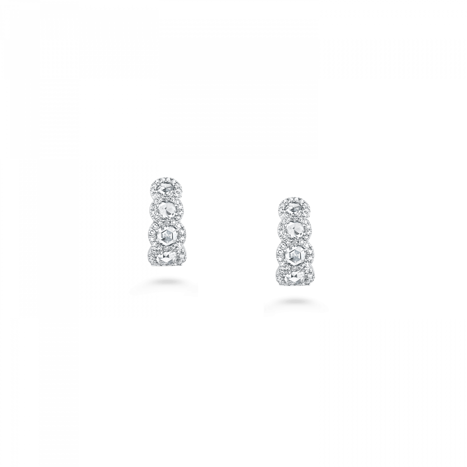 Rose Cut Hoop Earrings, Small - David Morris
