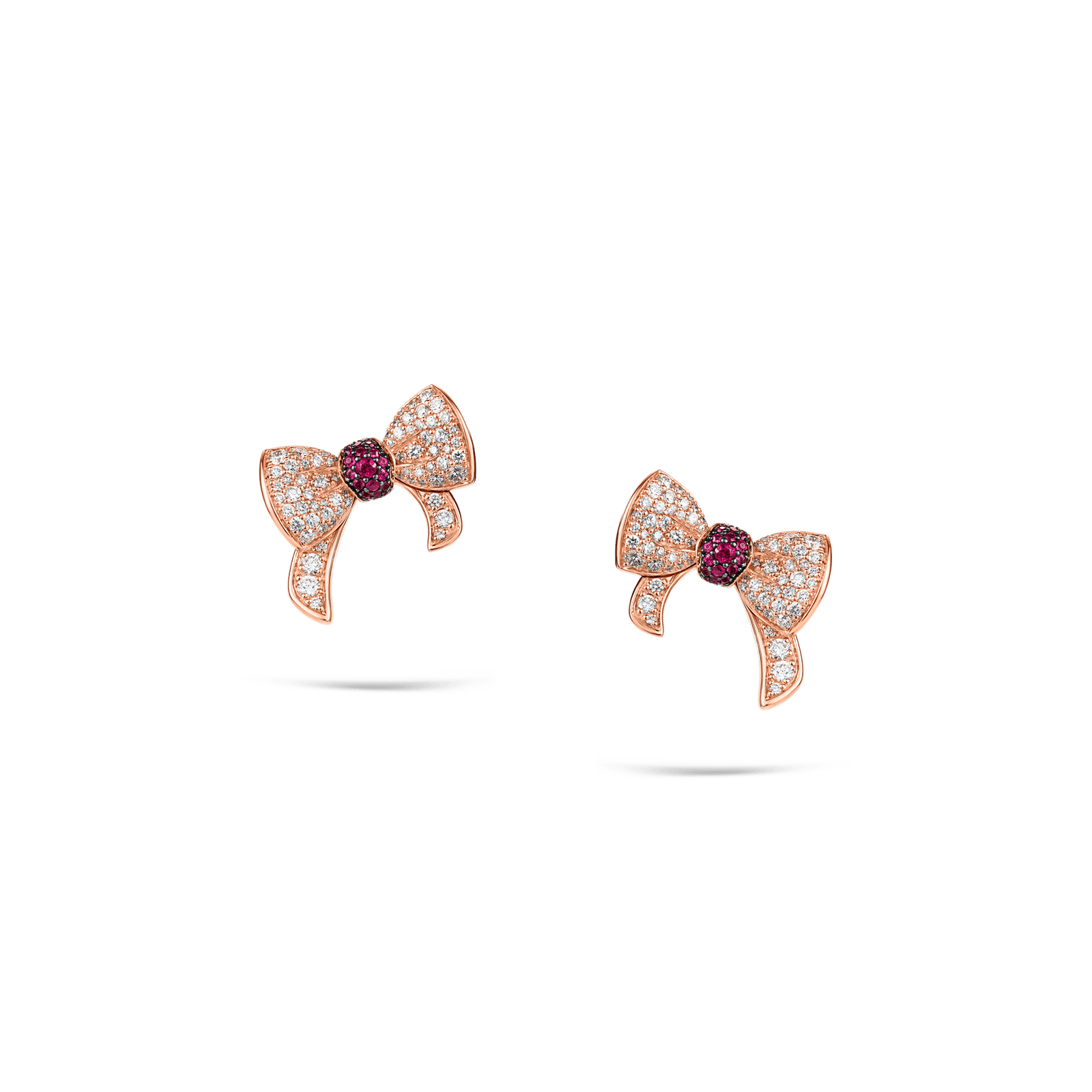 Beaux Stud Earrings, Ruby - David Morris